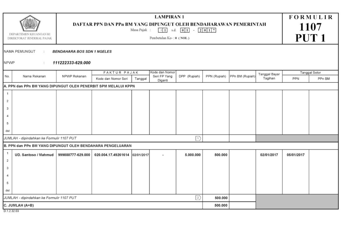 Definisi dan Batas Waktu Lapor Formulir SPT 1107 - PAJAK.COM