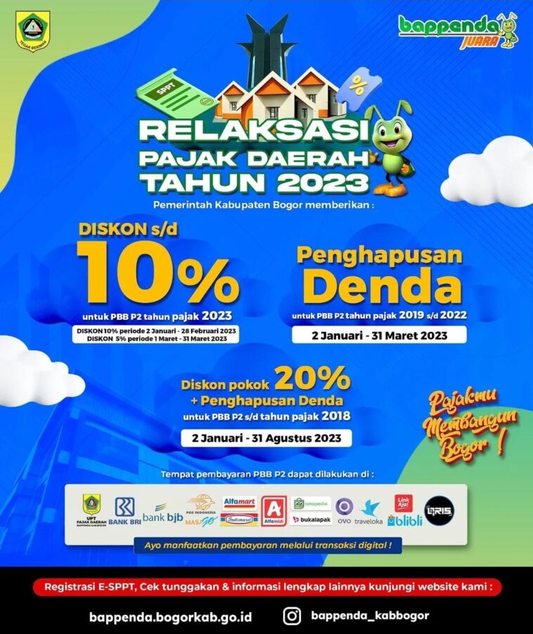 Segera Manfaatkan Diskon PBB dari Pemkab Bogor - PAJAK.COM