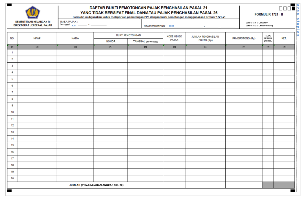Ketentuan, Jenis, dan Bentuk Bupot PPh 21/26 Sesuai PER-2/2024 - PAJAK.COM