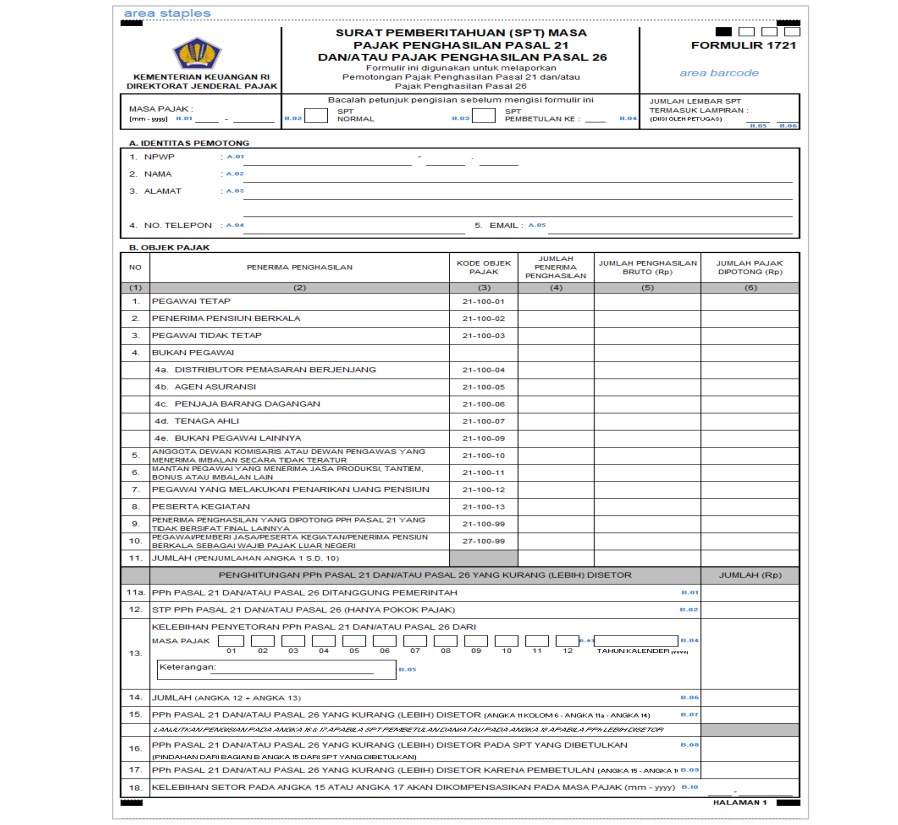 Ketentuan, Jenis, dan Bentuk Bupot PPh 21/26 Sesuai PER-2/2024 - PAJAK.COM