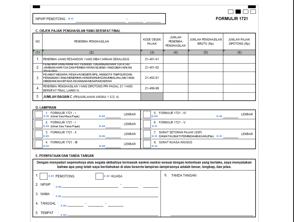 Ketentuan, Jenis, dan Bentuk Bupot PPh 21/26 Sesuai PER-2/2024 - PAJAK.COM