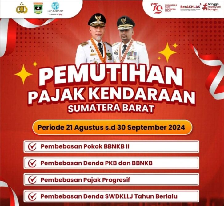 Kembali Hadir! Pemutihan Pajak Kendaraan Bermotor di Sumbar - PAJAK.COM