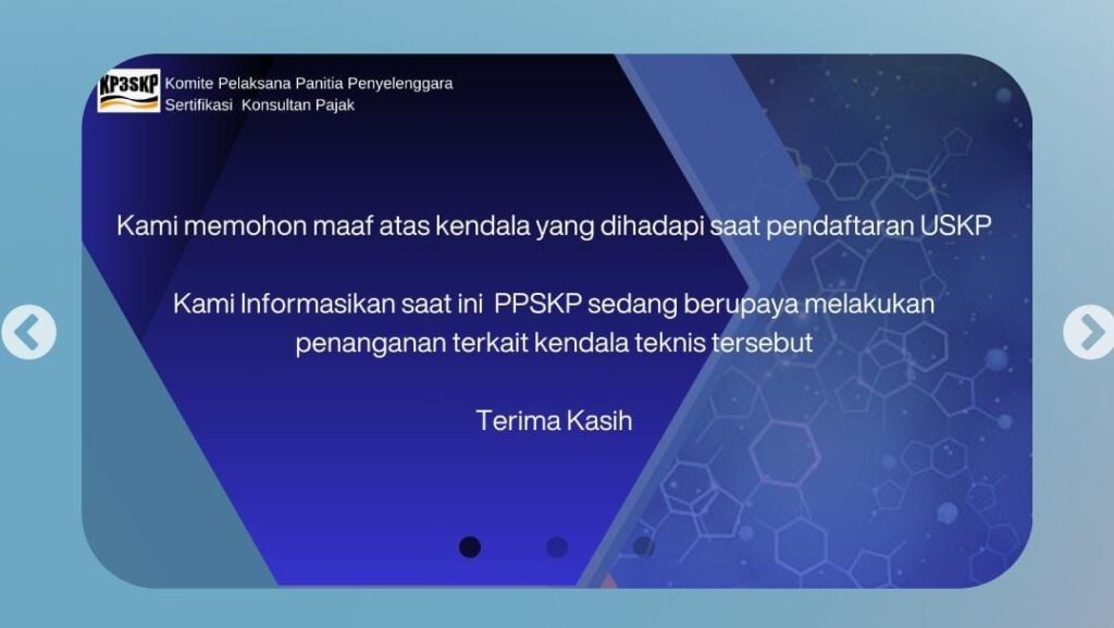 Pendaftaran USKP Ditutup Sementara! - PAJAK.COM Pendaftaran USKP Ditutup Sementara! - PAJAK.COM