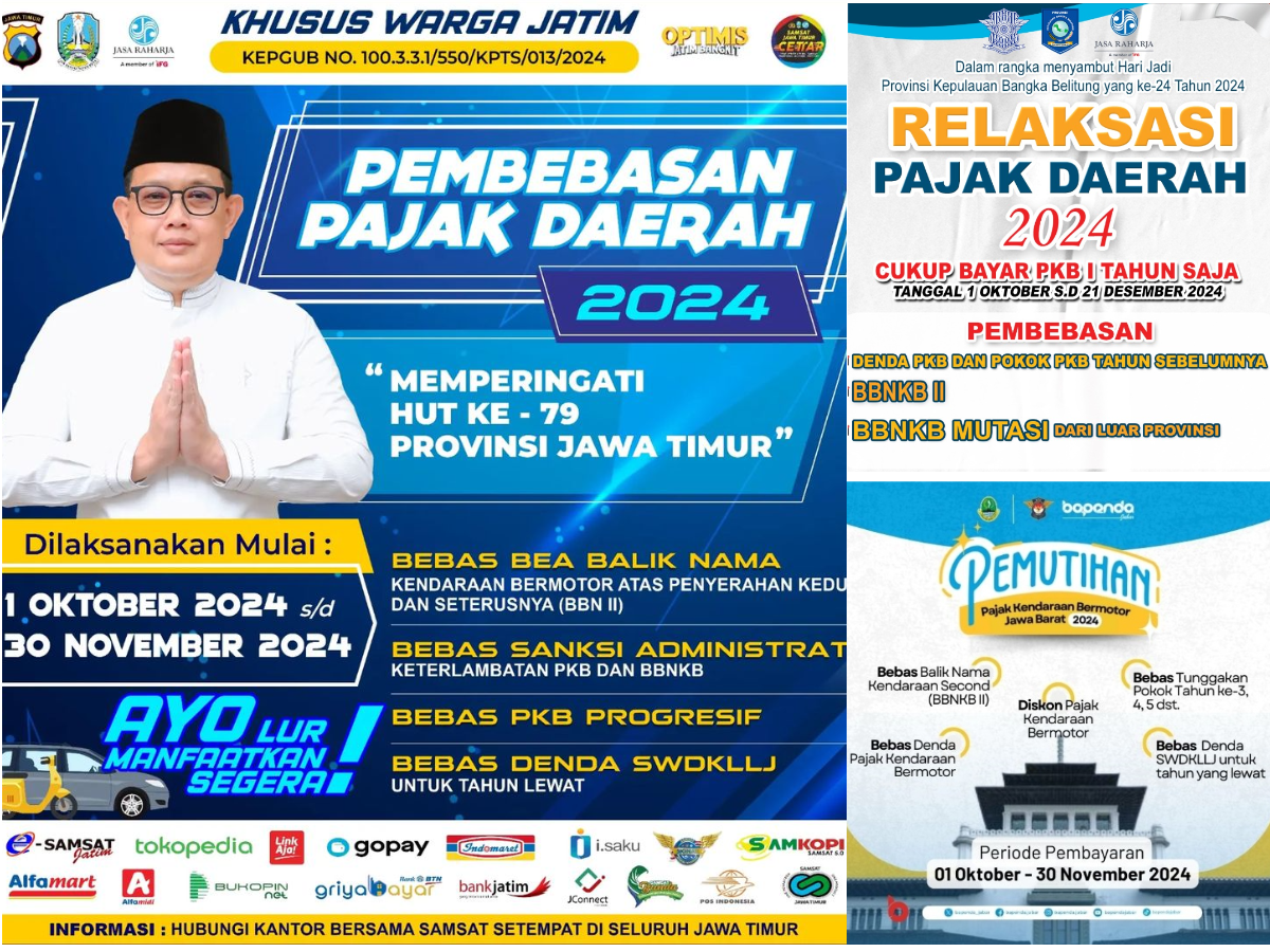 Catat! Pemutihan Pajak Kendaraan Berlaku Mulai 1 Oktober di 3 Provinsi ... Catat! Pemutihan Pajak Kendaraan Berlaku Mulai 1 Oktober di 3 Provinsi ...
