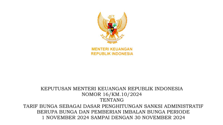 Tarif Bunga Sanksi Administratif Pajak Periode Desember 2024 - PAJAK.COM