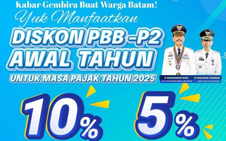 Pemkot Batam Sediakan Diskon PBB-P2 10 Persen untuk Wajib Pajak yang ...