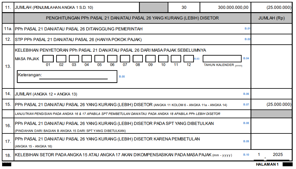 Bukti Potong Tambahan BP21 Kode Objek Pajak 21-100-38 - PAJAK.COM