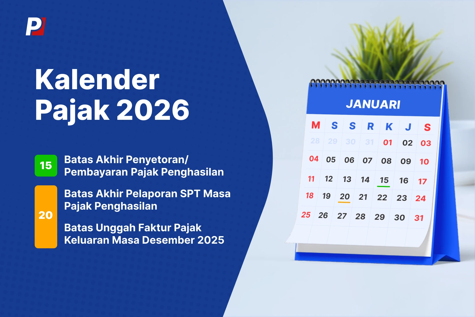 Kalender Pajak Januari 2026: Ini Jadwal Setor dan Lapor yang Wajib ...
